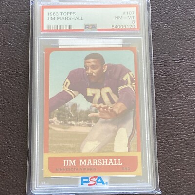 1963 Topps Jim Marshall Rookie PSA 8 | eBay