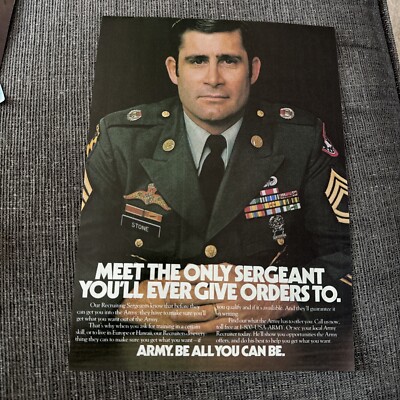 Oliver Stone Army Advertisement Be All You Can Be 1980’s | eBay