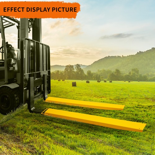 Pair 96" Length 4.5" Wide Forklift Extension Pallet Forks High Tensile ...