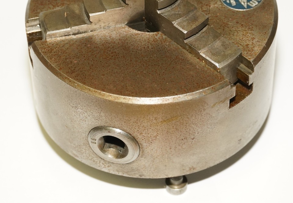 ROHM 3-Jaw 110mm (4-3/8) Lathe Chuck w Plain Back - Self Centering ...