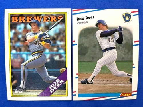 MLB - Rob Deer 1988 Topps & 1988 Fleer Baseball - Brewers | eBay