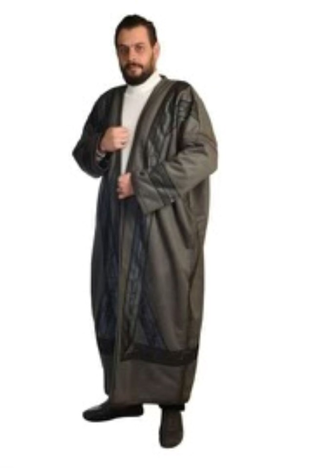 Men’s Arabic Farwa Bisht Winter Warm Cloak Long Fur Coat Robe | eBay