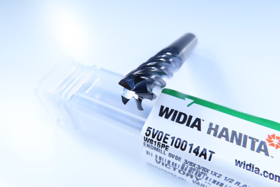 NEW 3/8" HANITA VARIMILL WP15PE SOLID CARBIDE 6146545 END MILL CNC 5 ...