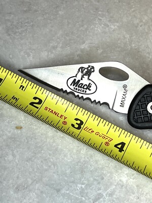 Vintage Mack Trucks Bulldog MAXAM Pocket Knife Black | eBay
