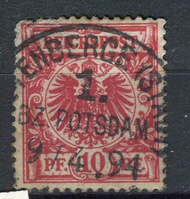 GERMANY; 1889 early Reichspost issue used Shade of 10pf. value ...