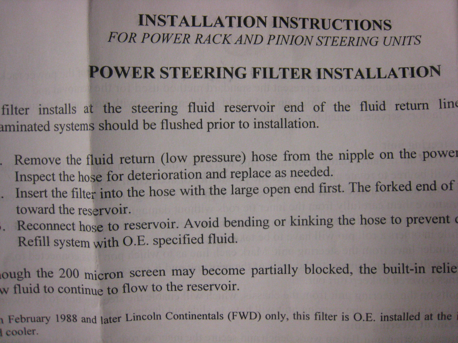 3/8" Inline Power Steering Filter CHEVY OLDS OLDSMOBILE PONTIAC BUICK ...