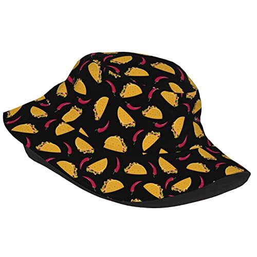 Taco Pepper Mexican Food Bucket Hats Fashion Travel Sun Hat Outdoor ...