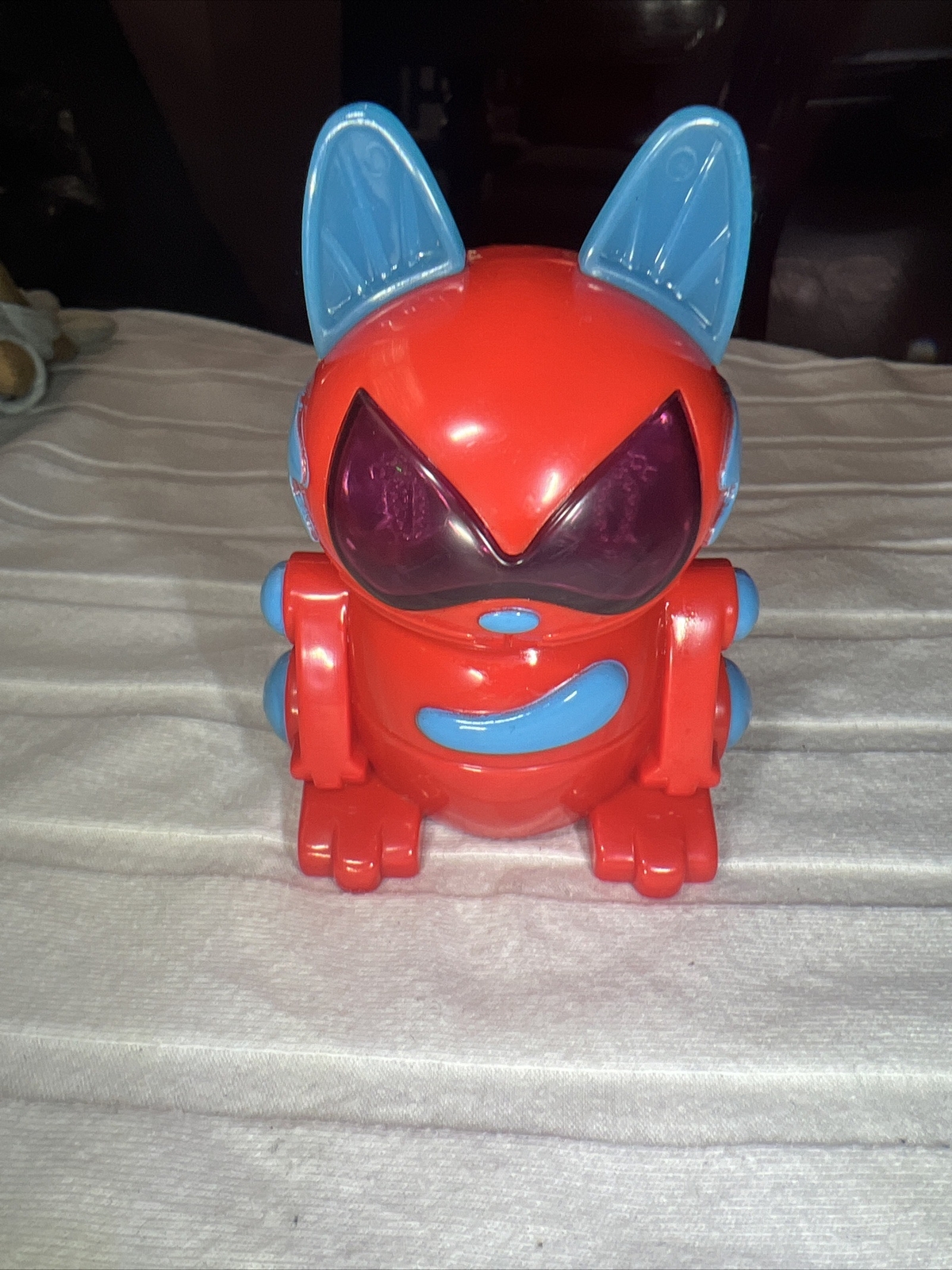 Sega Meow Chi Tiger Electronic cat toy 2001 Red Blue 3 1/2” Hight ...