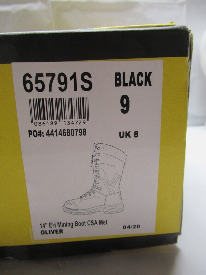 14" Mining Boot with Metatarsal Guard Black Size 10.0 Oliver Bootmakers ...