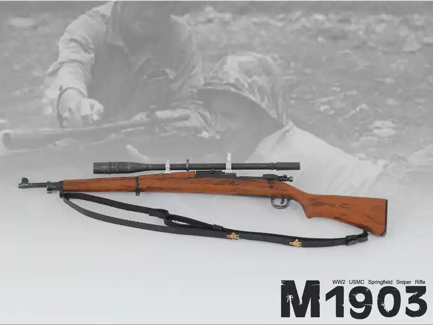 1/6 M1903 WWII US Army Springfield Rifle Model for 12" Hot Toys Soldier ...