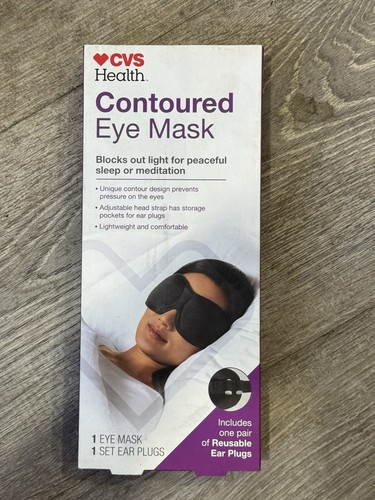 CVS Contoured Eye Mask With Reusable Ear Plugs. | eBay