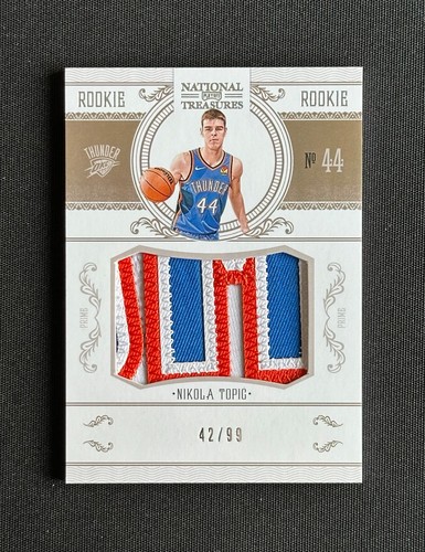 2024-25 National Treasures Nikola Topic Rc Rookie Patch /99 Thunder ...