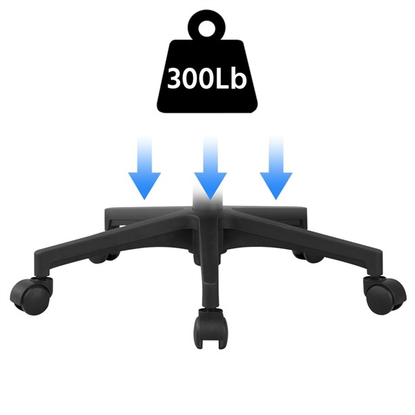 Black Rolling Office Chair Swivel Task Chair for Desk Computer or Study ...