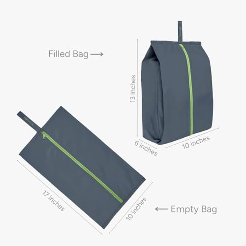 Ecoright Shoe Bags for Travel, Set of 2, 100% Recycled Water-Resistant ...