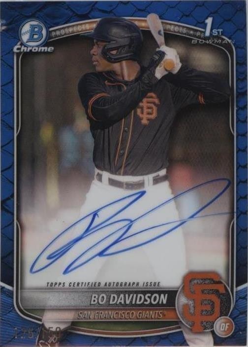 2025 Bowman Chrome - Prospect Autographs Bo Davidson, Bo Davidson #CPA ...