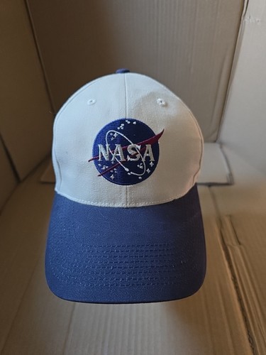 Vintage NASA Adjustable Hat Baseball Cap Blue Tan Astronaut Space ...