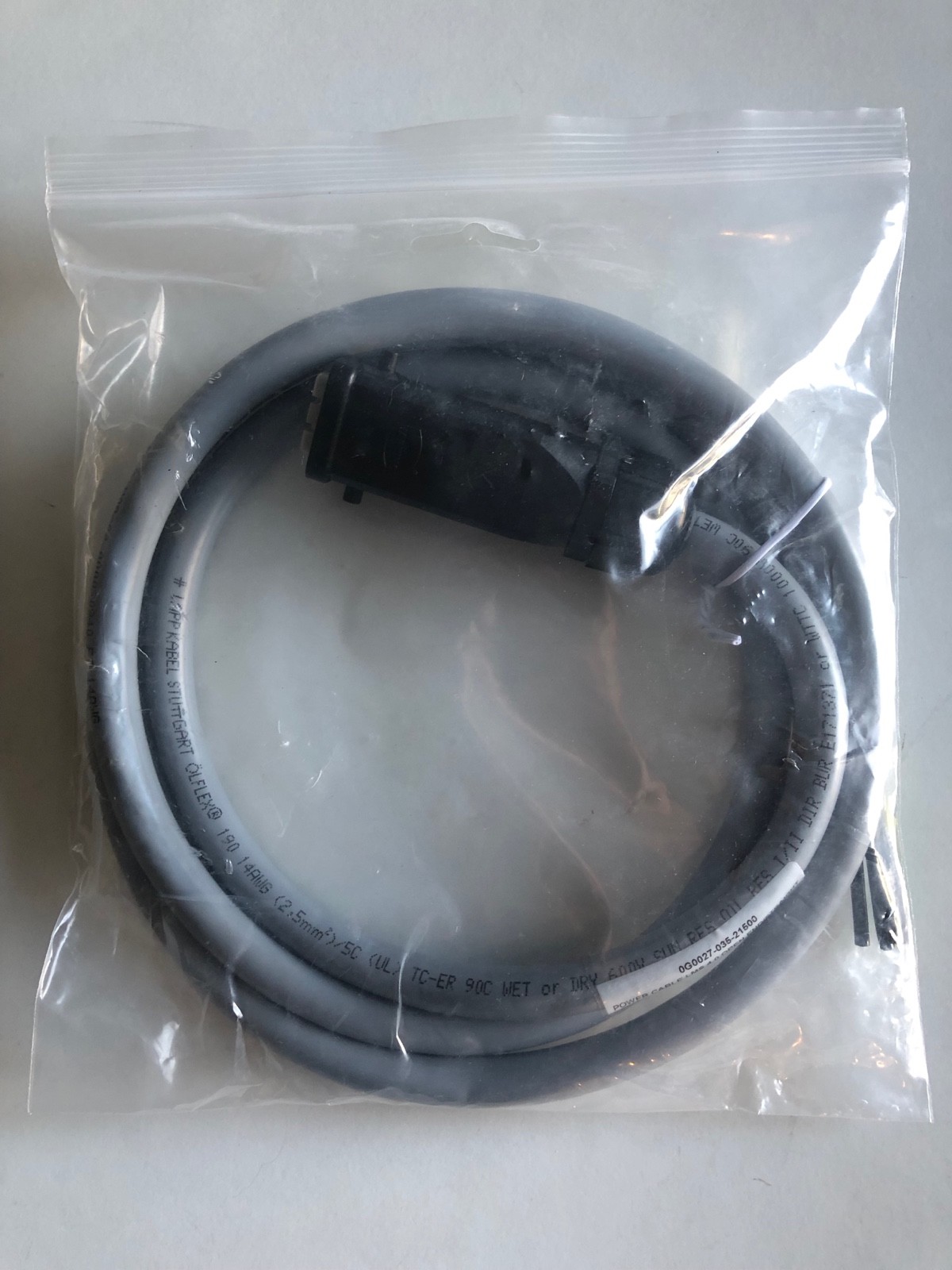 Harting Power Cable LMS 4.0 Open End Straight 521653-1.5 16A 600V 230 ...