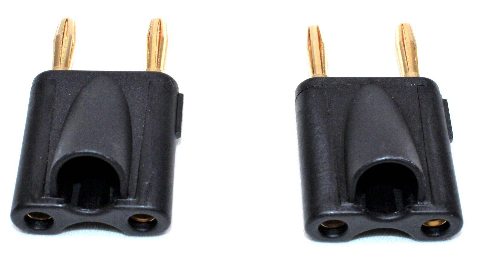 (2) Two Genuine REAN NYS508-B Dual Black Banana Plug for 6mm(.24") to ...