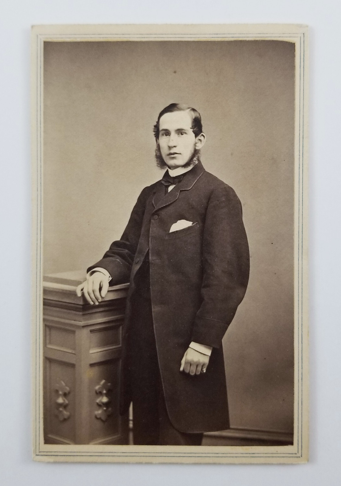 1860s CDV Photograph Dapper Man Mutton Chops J H Abbott Albany New York ...