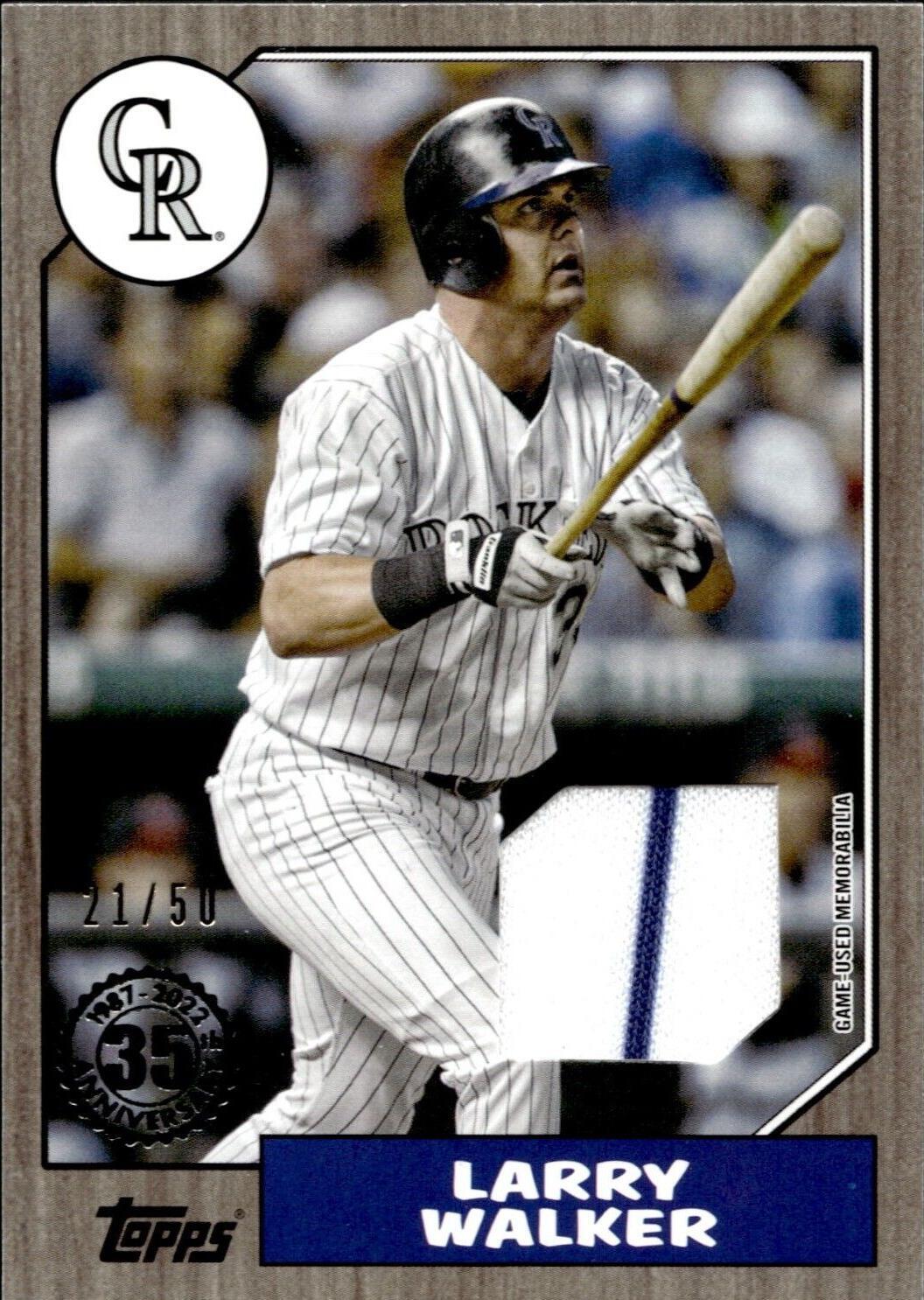 2022 Topps Series 1 - 1987 Topps Baseball Relics Larry Walker #87R-LW ...