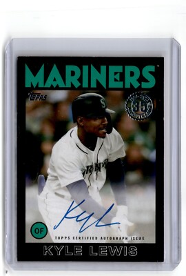 2021 Topps 1986 Autographs Kyle Lewis Auto 163/199 Seattle Mariners ...