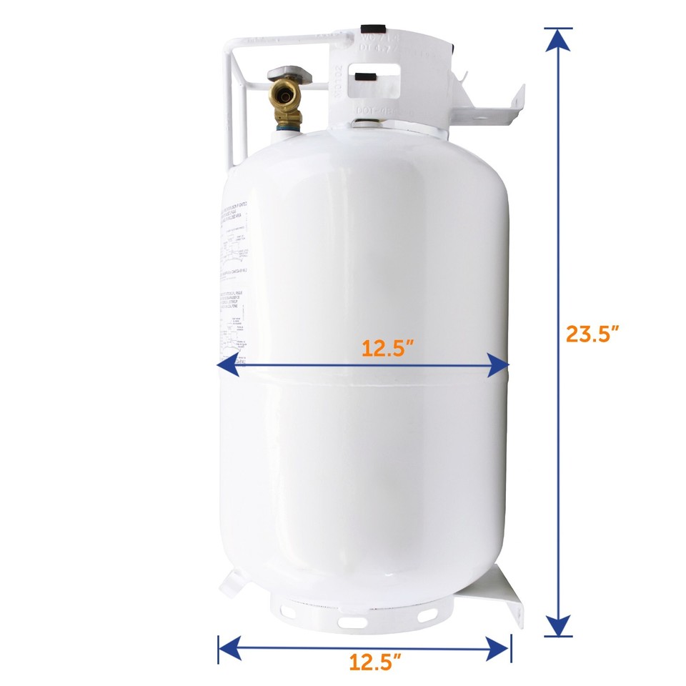 NEW 30 lb Horizontal Propane Tank Refillable Cylinder with OPD Valve ...