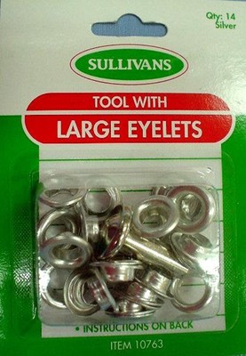 8mm Silver Metal Eyelets with Tool (14 Pack) | eBay