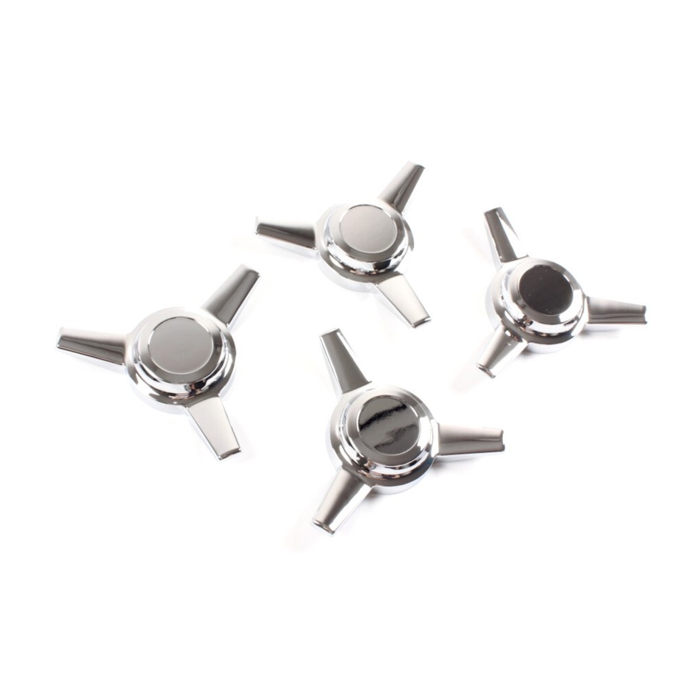 ZINC ALLOY BOLT STUD MOUNT SPINNER TRIBAR KNOCKOFF CHROME WHEEL RIM ...