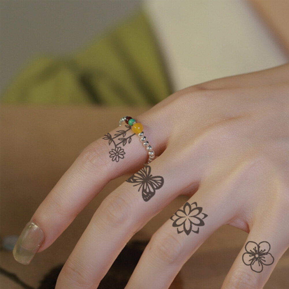 10sheets Simple Finger Stickers Long Lasting Assorted Patterns ...