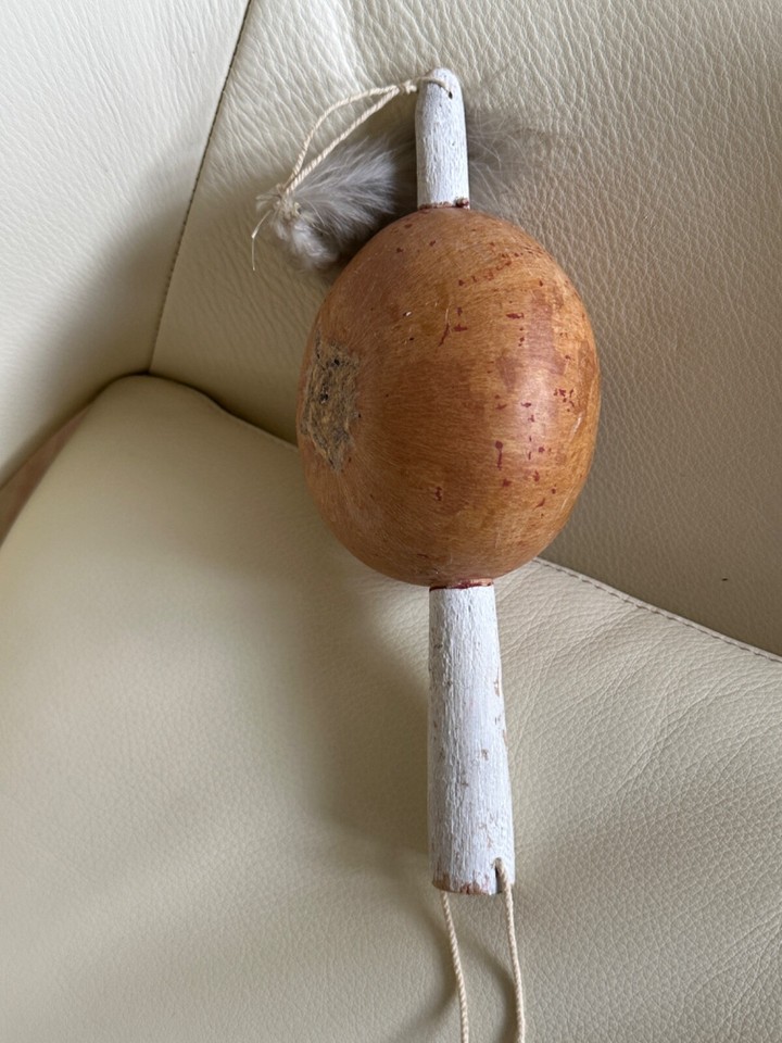 Vintage Native American Hopi Hand Painted Gourd Rattle 8.5" | eBay