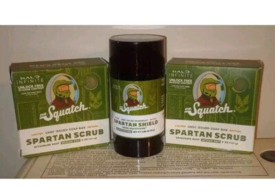 Dr Squatch XBOX Halo Spartan Scrub/Shield 2 Bars Of Soap/Deodorant ...