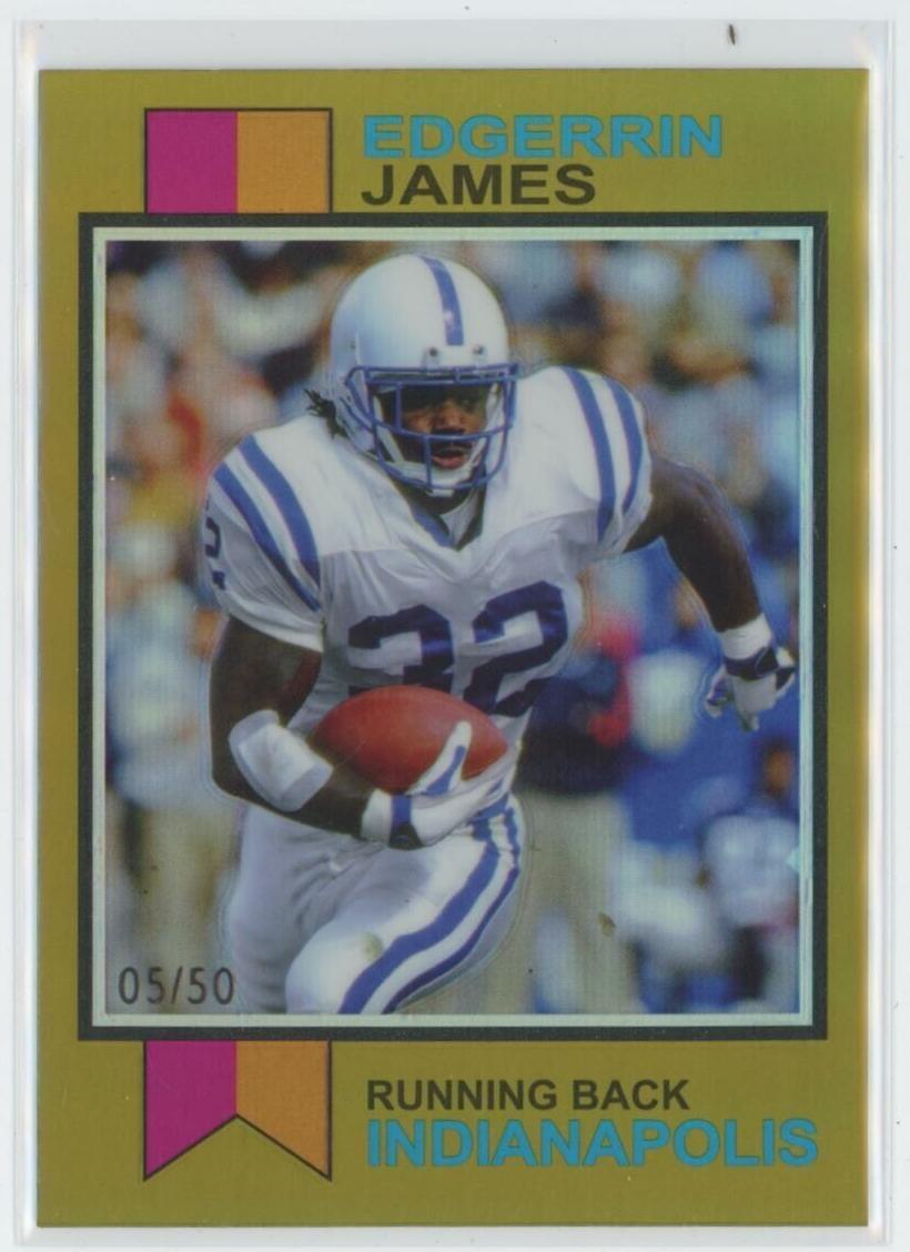 2023 Topps Composite - 1973 Topps Football Chrome Edgerrin James #1973 ...