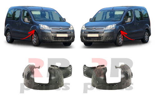 FOR CITROEN BERLINGO 08-14 NEW FRONT WHEEL ARCH TRIM COVER PLASTIC PAIR ...