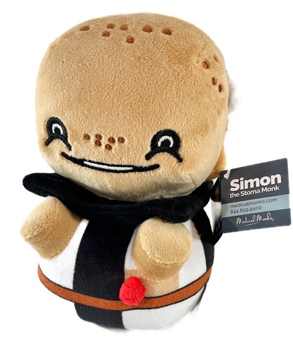 NEW Medical Monks Simon the Stoma Monk Stuffed Plush Hollister Teaching ...
