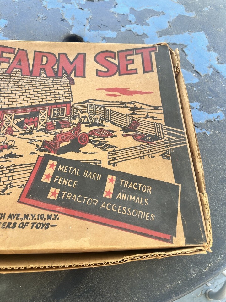 classic Vintage Marx Modern Farm Set c1960 vintage original box partial ...