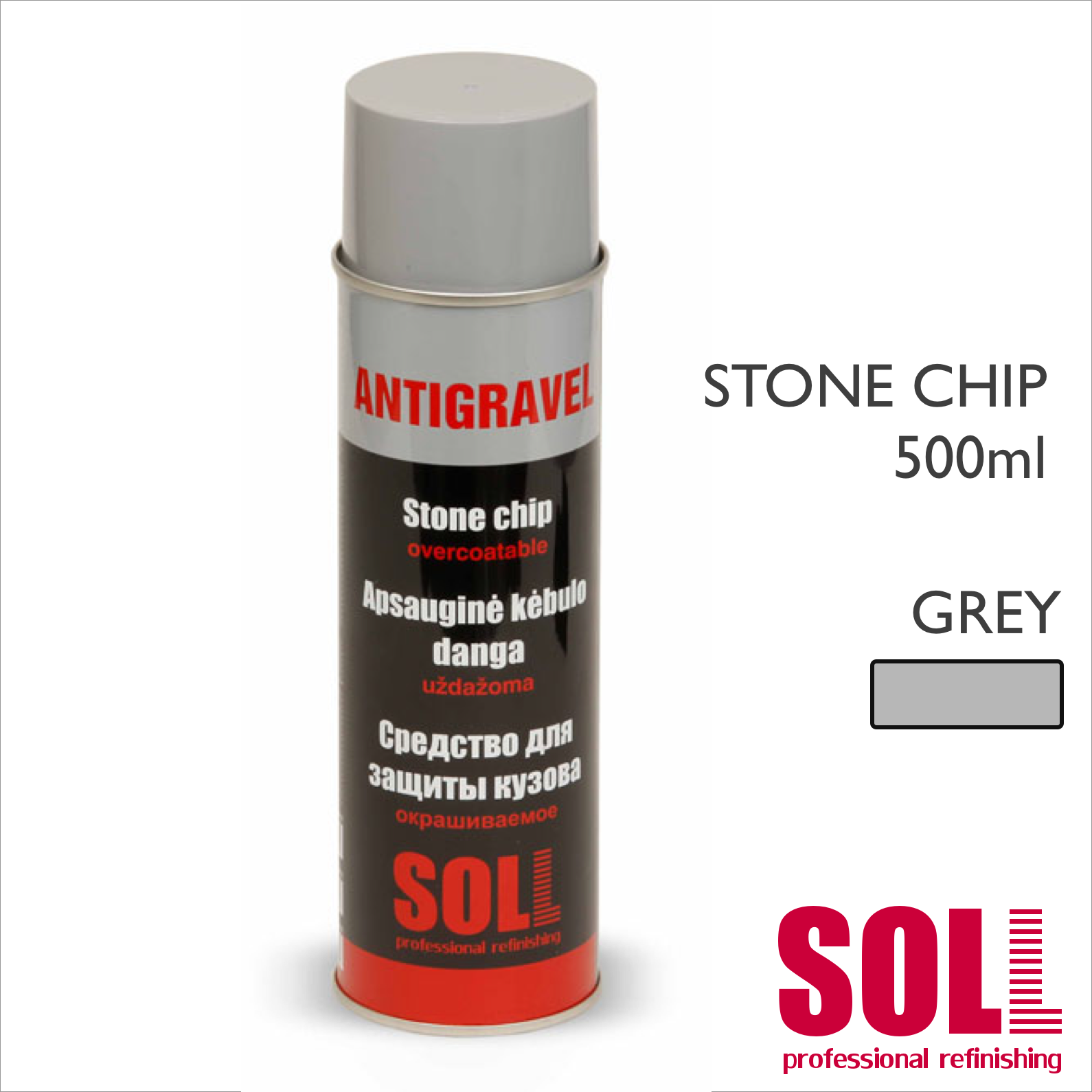 SOLL GREY STONE CHIP Aerosol 500ml Car Spray All Round Protection | eBay UK