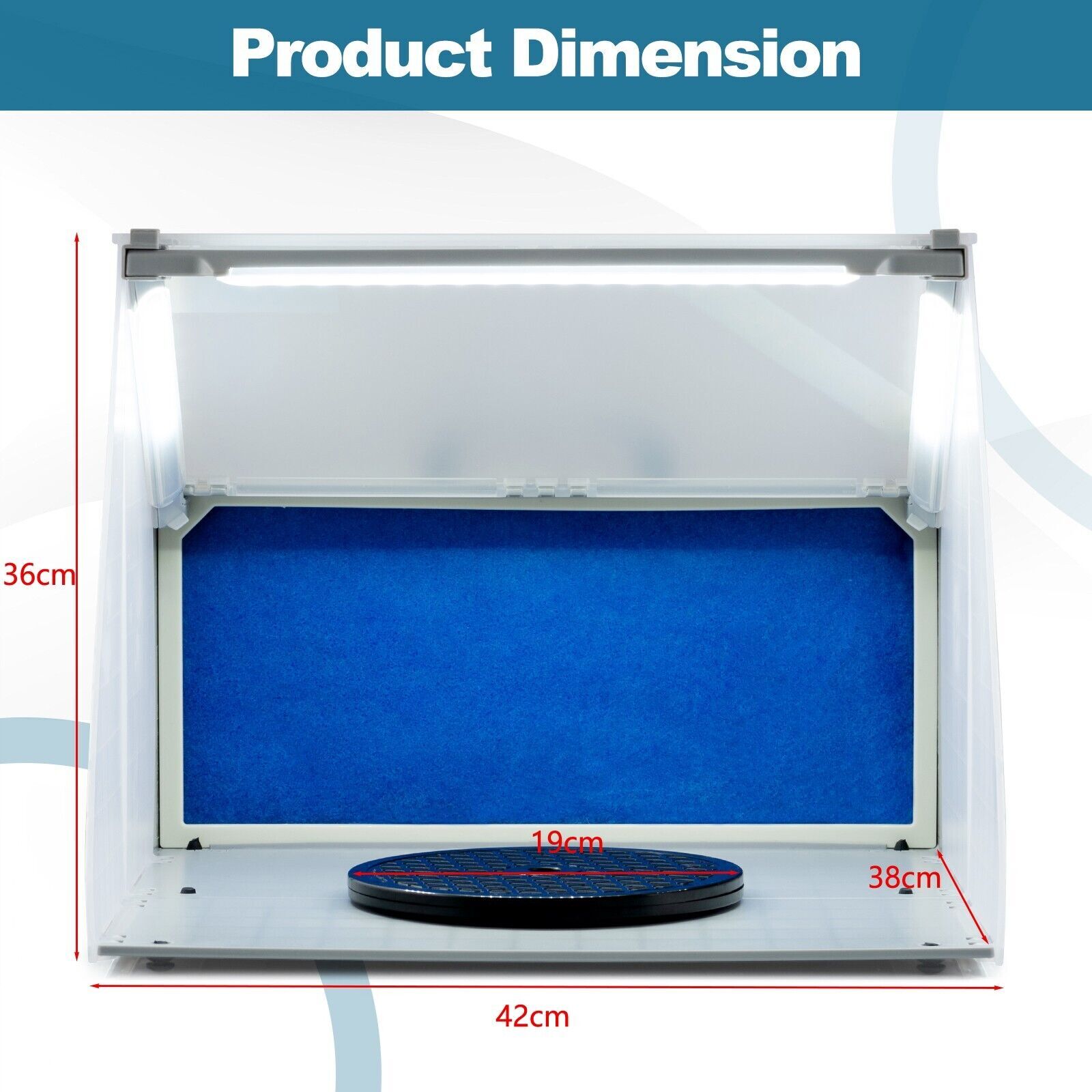 Airbrush Spray Booth Portable Paint Booth Kit Lighted Hobby Spray Booth ...