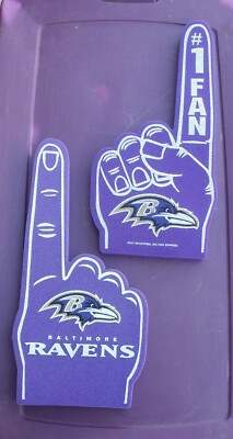 Baltimore Ravens NFL Foam Finger, NEW 18" X 9" | eBay