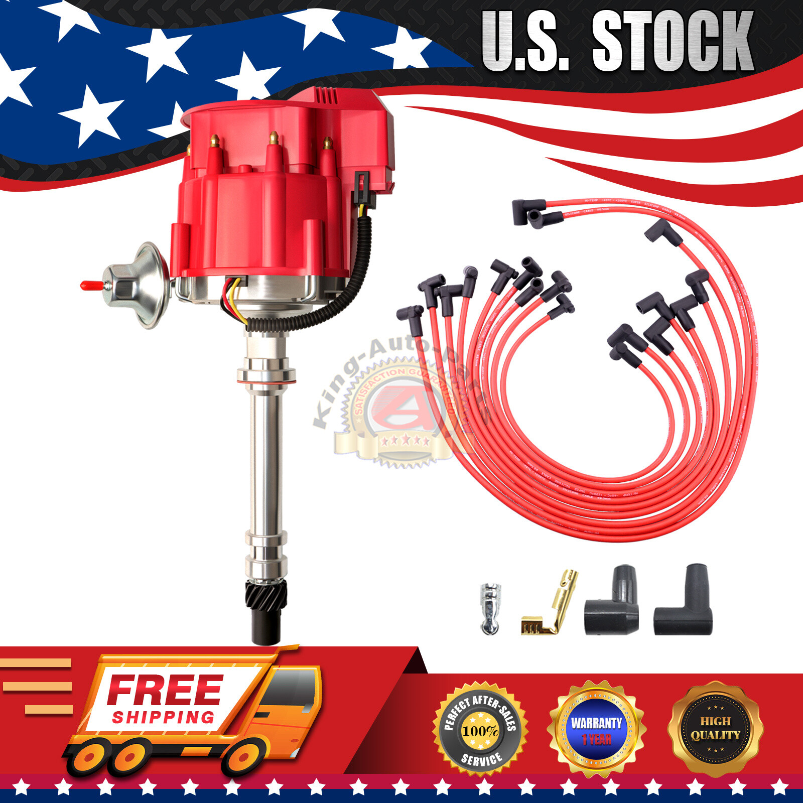 HEI Racing Distributor for Small Block SBC Chevy 305 350 400 & Wires 90 ...