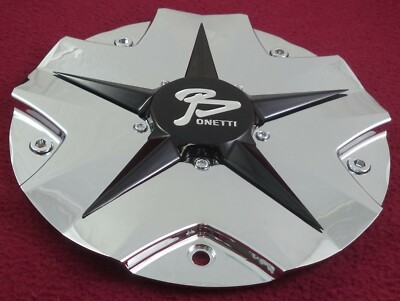 Bonetti Wheels Chrome / Gloss Black Custom Wheel Center Cap # C5187 ...