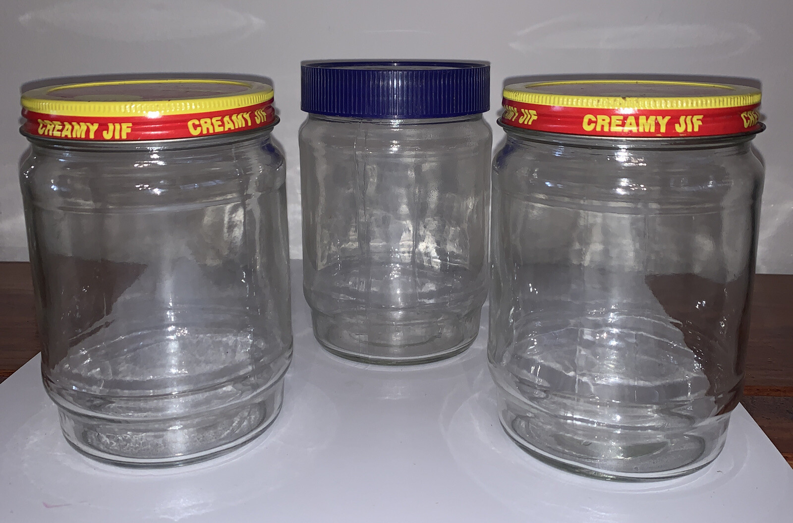 Vintage Jif Peanut Butter Glass Jars Set Of 3 | eBay