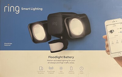 Ring Smart Lighting – Floodlight Battery-Powered Outdoor Motion-Sensor Light 842861105230 | eBay