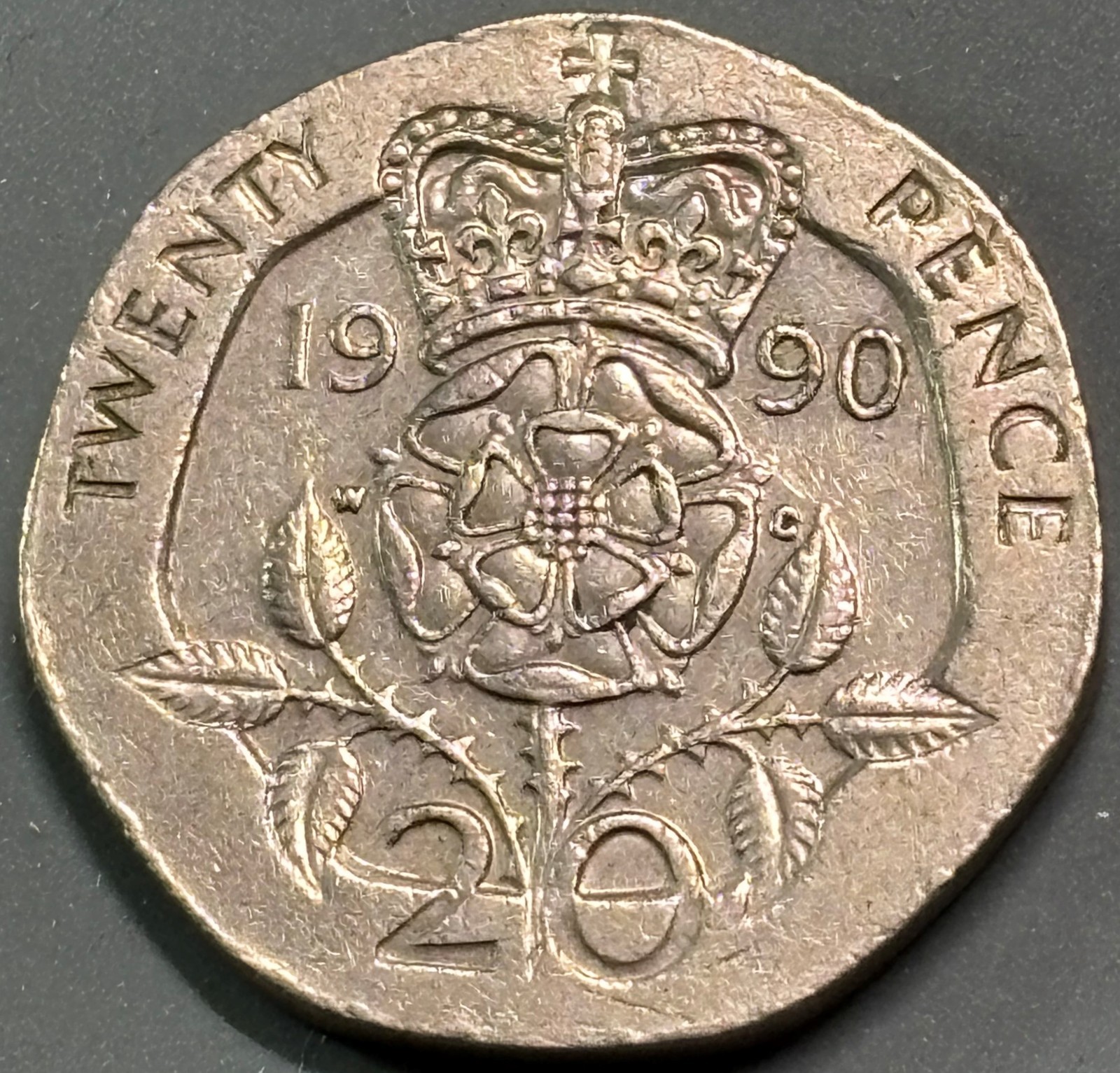 1990 Great Britain UK Elizabeth II 20 Twenty Pence Coin | eBay