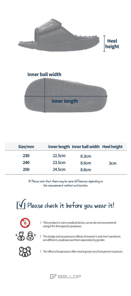 Ballop Caloring Reflexology Slippers Women – 1+1 (2 Pairs), Foot Massage, Indoor | eBay