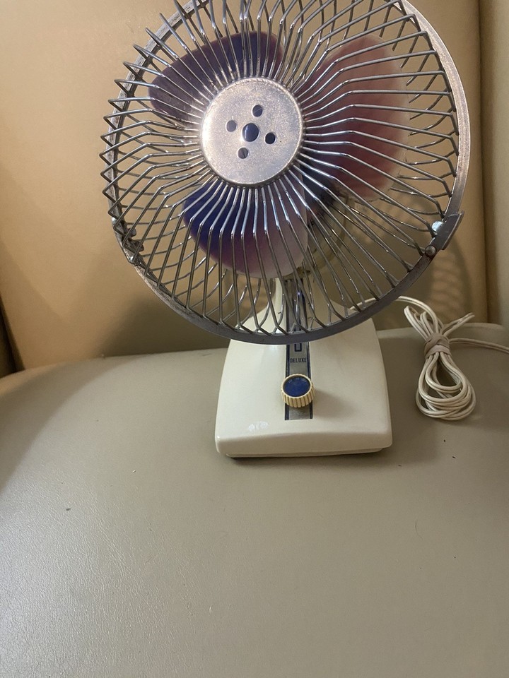 VINTAGE Blue KUO HORNG ELECTRIC 6" DESK FAN MODEL # KH-06 2 SPEED | eBay