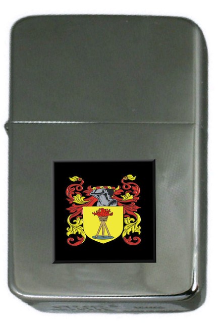 Meeks Family Crest Surname Coat of Arms Cigarette Ligther Personalised ...