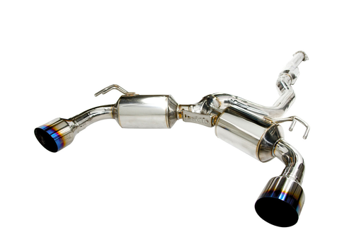 Invidia N1 Catback Dual Exhausts for 08-15 Lancer EVO X (Titanium Tip ...
