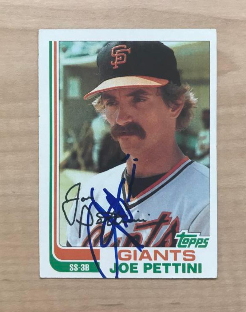 JOE PETTINI SAN FRANCISCO GIANTS SIGNED AUTOGRAPHED 1982 TOPPS CARD ...