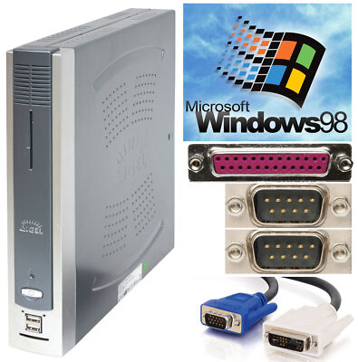 Mini Computer PC 1Ghz Windows 98 40GB Hard Drive RS-232 Serial Lpt ...