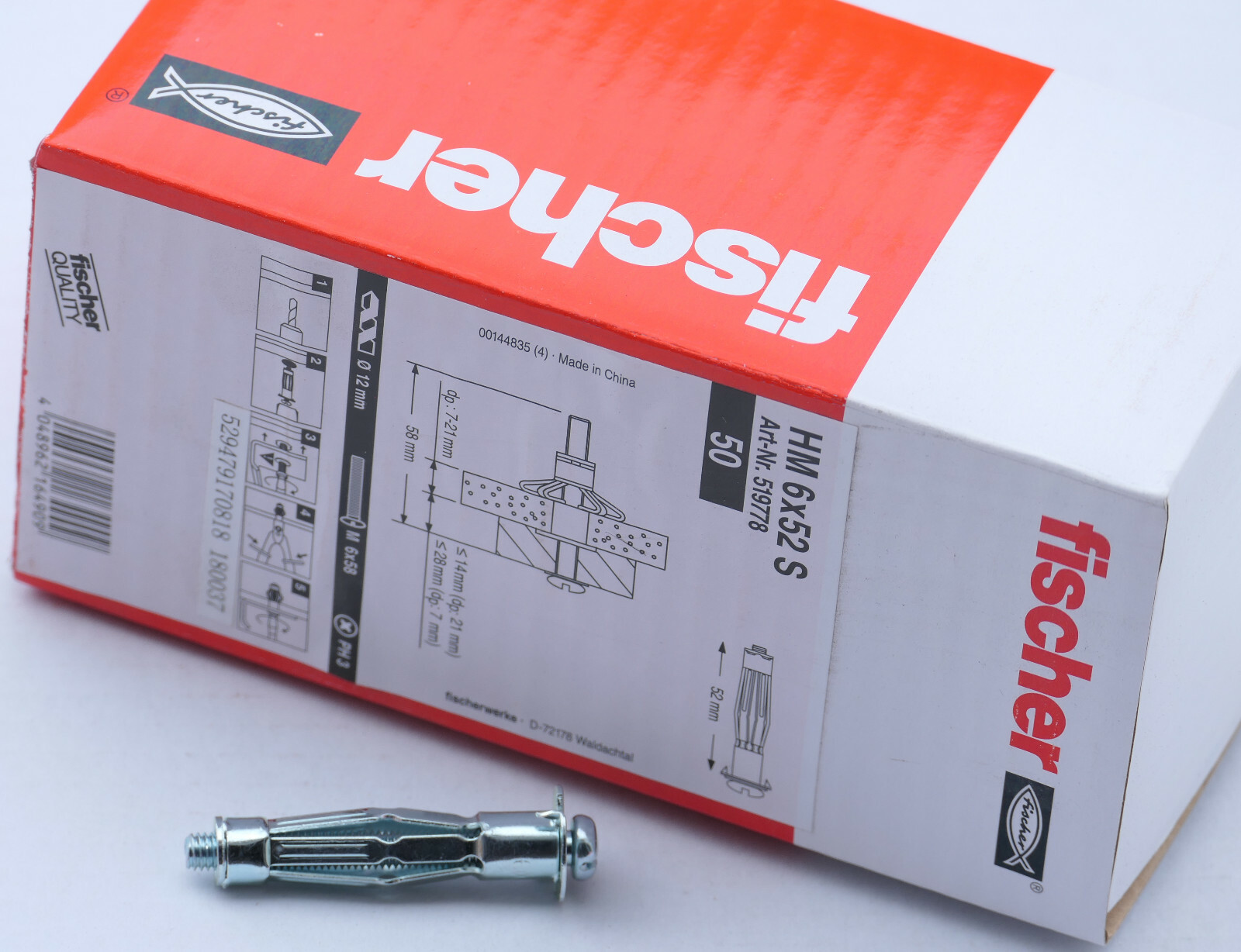 fischer HM Metall Hohlraumdübel, mit Schraube Ausführung und Menge nach ...